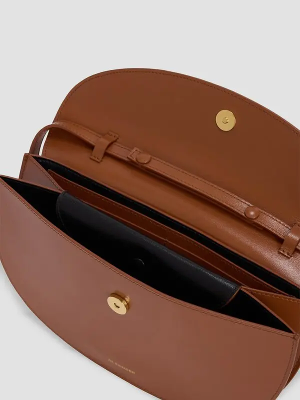 JIL SANDER Curve Leather Crossbody Bag
