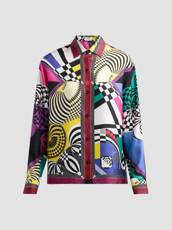 Versace Teatro Foulard Silk Twill Shirt - Multicolor