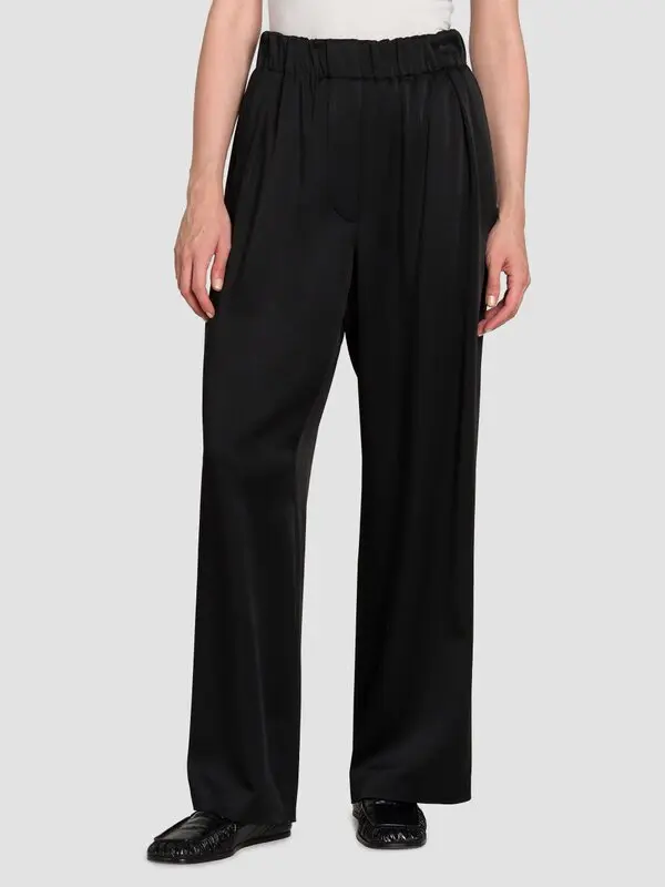 JIL SANDER Satin Wide-leg Trousers