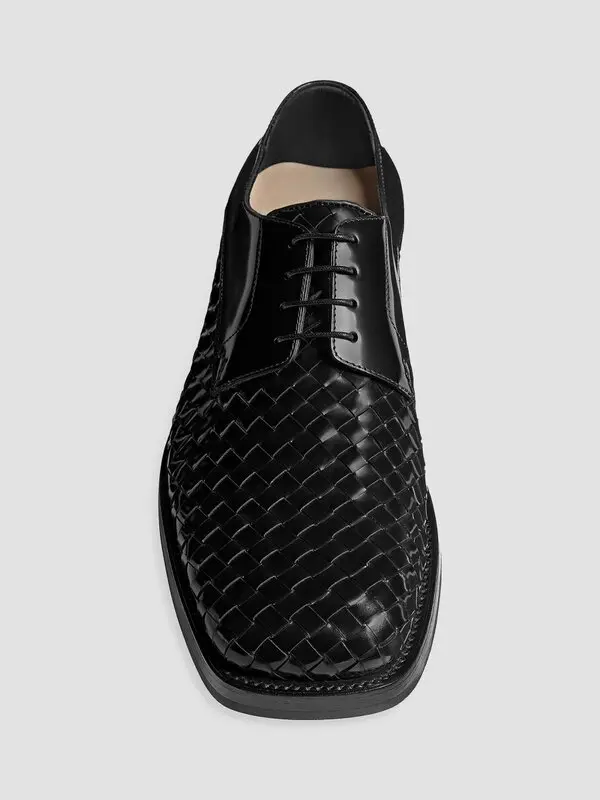 Bottega Veneta Intrecciato Leather Derbys