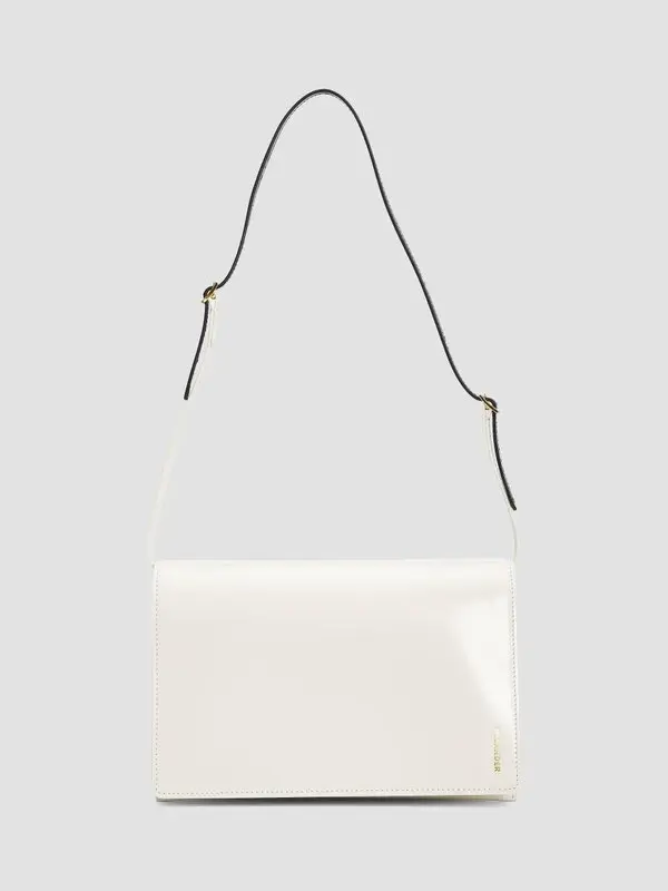 JIL SANDER Small Leather File Bag - Eggshell