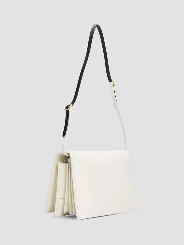 JIL SANDER Small Leather File Bag - Eggshell