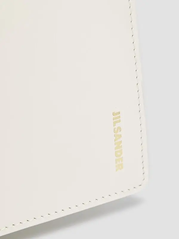 JIL SANDER Small Leather File Bag - Eggshell
