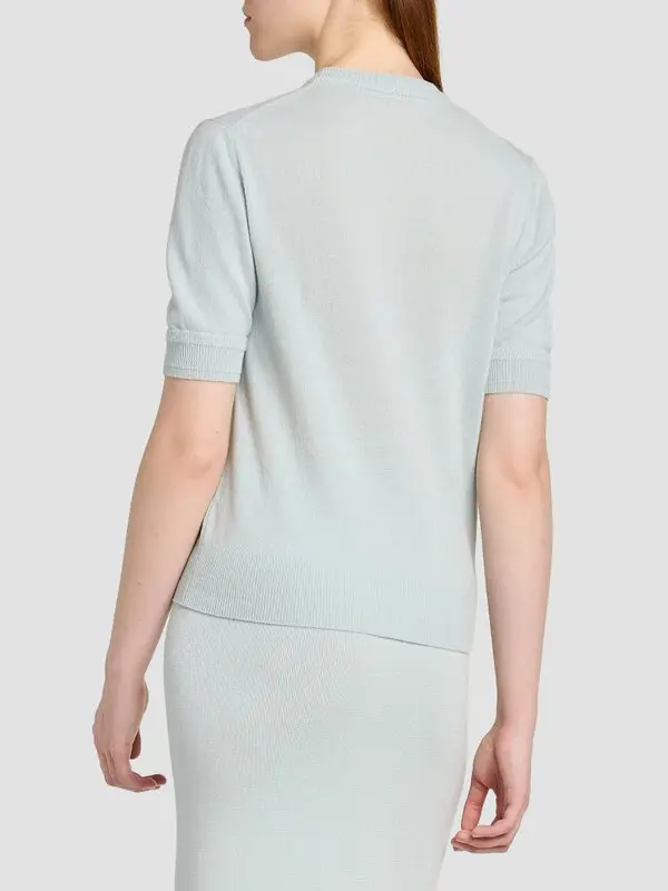 JIL SANDER Merino Wool Short-sleeve Sweater