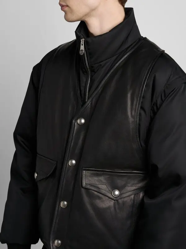 Versace Layered Stand-collar Down Jacket