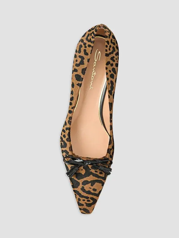 Santoni Adri 55mm -print Calf Hair Pumps