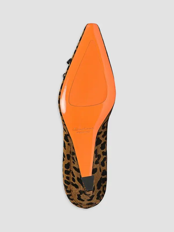 Santoni Adri 55mm -print Calf Hair Pumps
