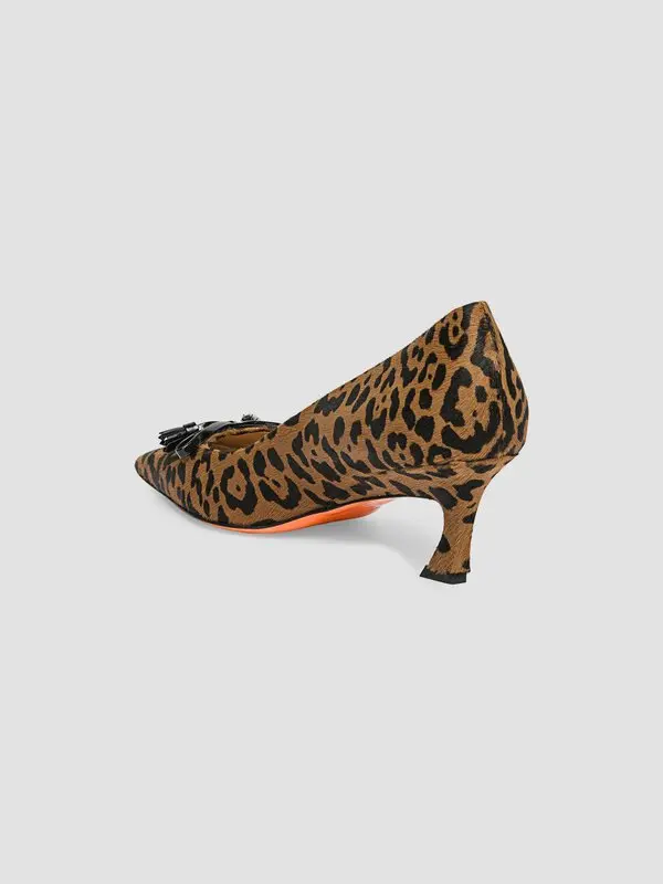 Santoni Adri 55mm -print Calf Hair Pumps