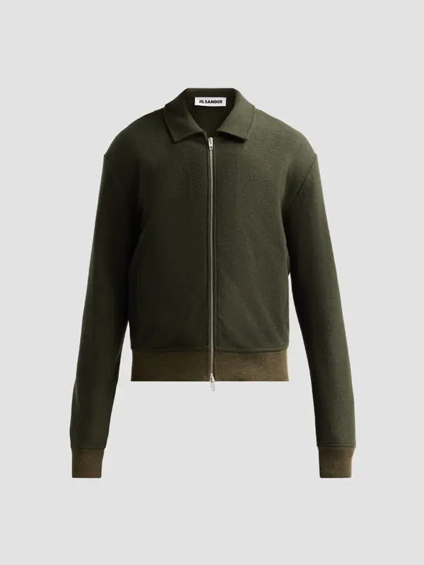 JIL SANDER Felted Wool-blend Jersey Jacket