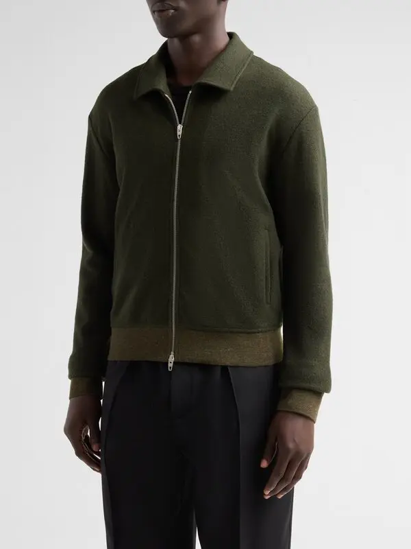 JIL SANDER Felted Wool-blend Jersey Jacket
