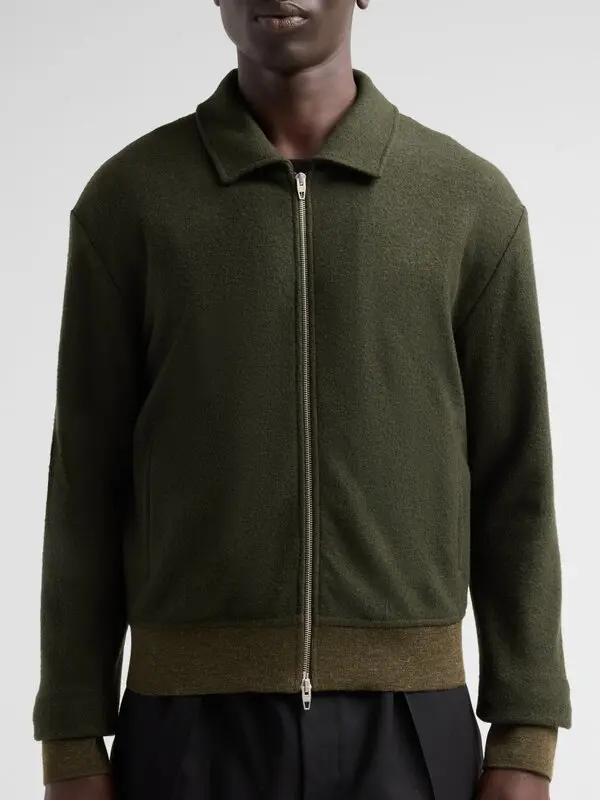 JIL SANDER Felted Wool-blend Jersey Jacket