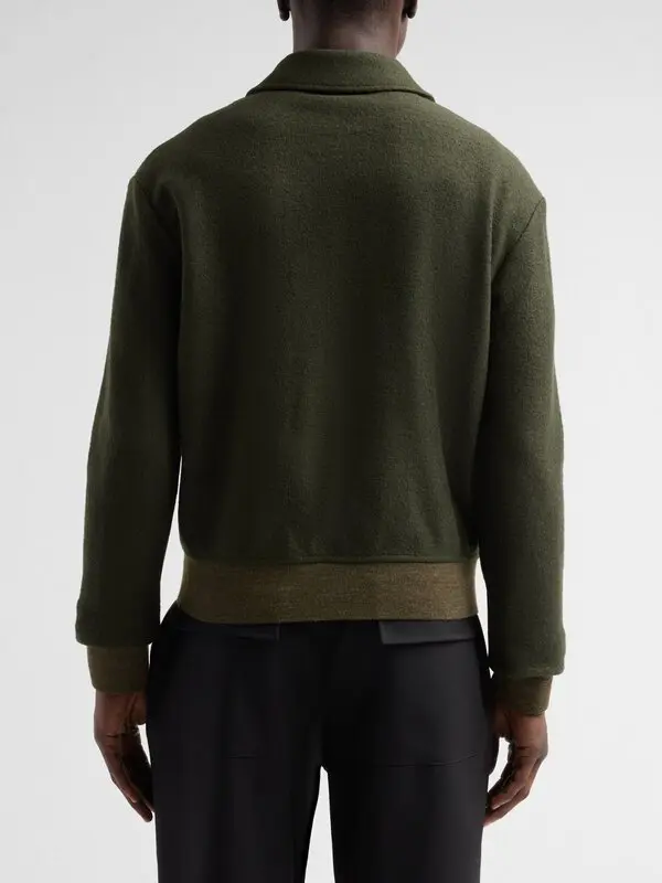 JIL SANDER Felted Wool-blend Jersey Jacket