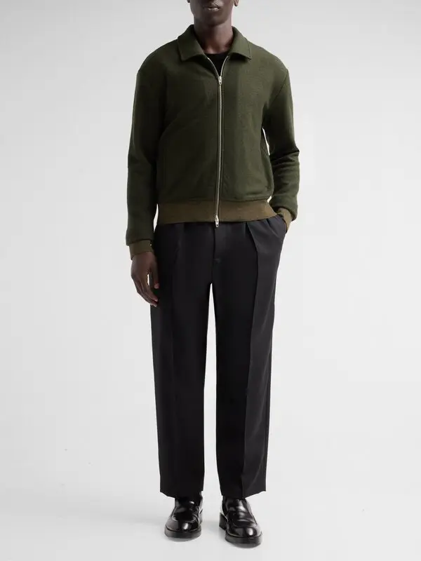 JIL SANDER Felted Wool-blend Jersey Jacket