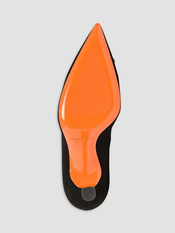 Santoni Embellished 85mm Suede Pumps