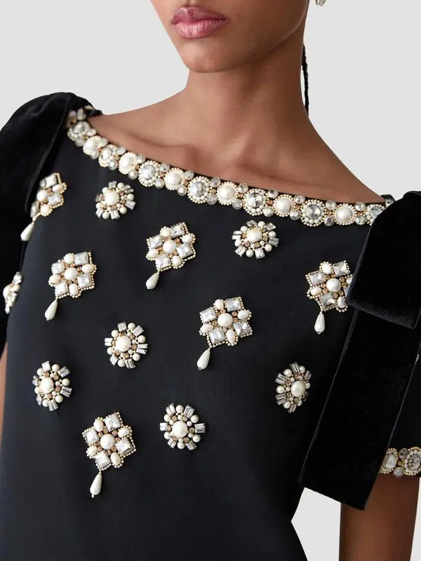Carolina Herrera Embellished Medallion-embroidered A-line Gown