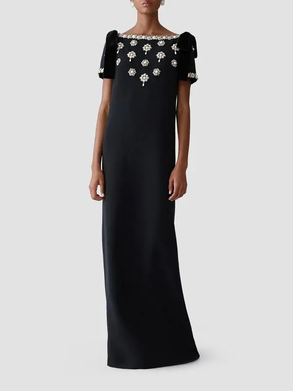 Carolina Herrera Embellished Medallion-embroidered A-line Gown