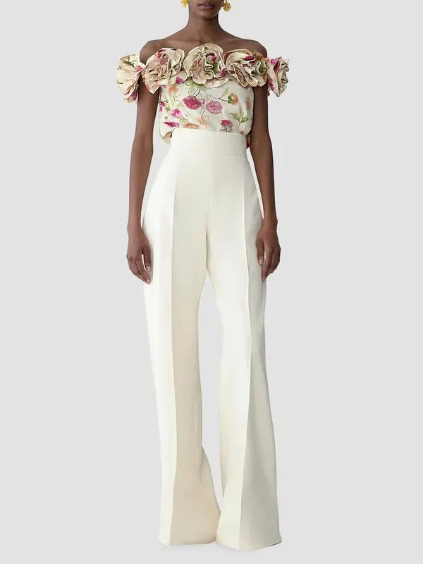 Carolina Herrera Diane Wool Wide-leg Pants