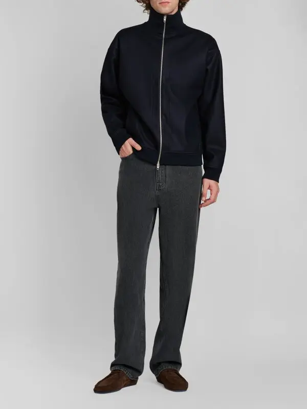 JIL SANDER Melton Wool Zip-front Jacket