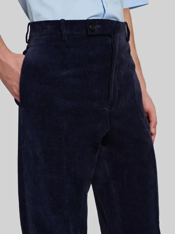JIL SANDER Cotton-linen Velvet Trousers