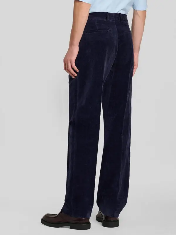 JIL SANDER Cotton-linen Velvet Trousers