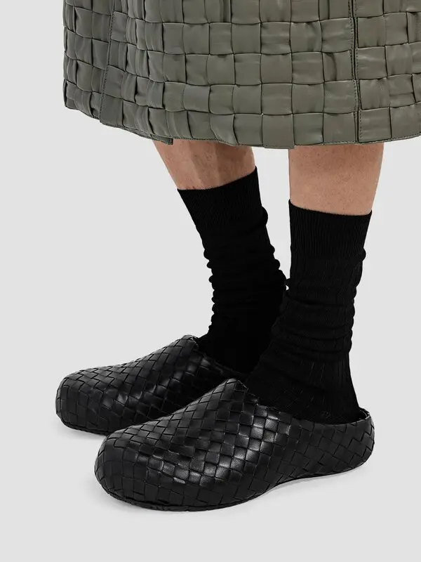 Bottega Veneta Intrecciato Leather Clog Mules