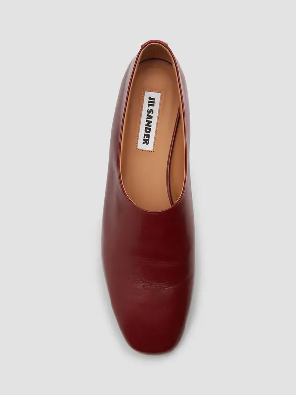 JIL SANDER Prince Leather Ballerina Flats