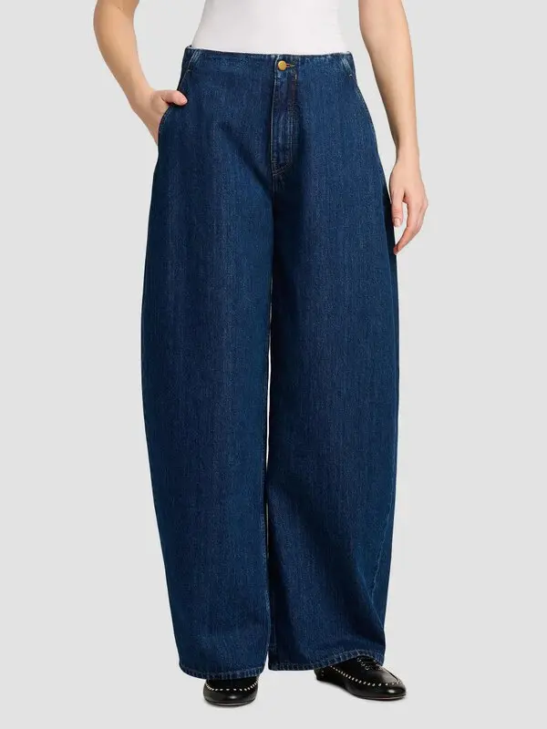 JIL SANDER Oversized Denim Barrel-leg Trousers