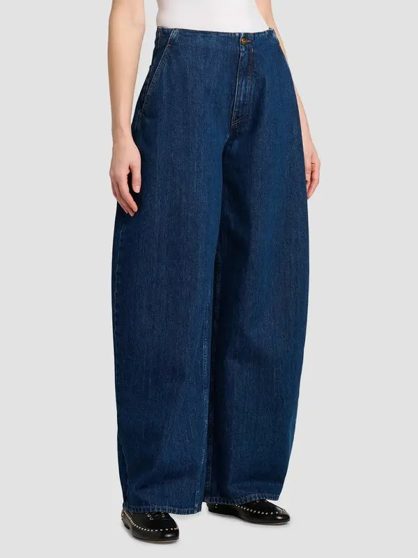 JIL SANDER Oversized Denim Barrel-leg Trousers