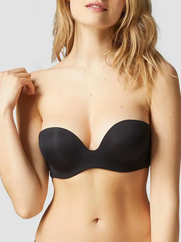 Simone Perele Essential Plunge Microfiber Multi-way Bra - Black