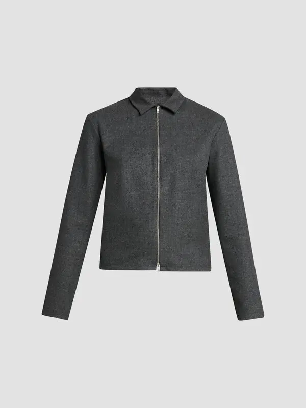 JIL SANDER Stretch-wool Zip-front Shirt
