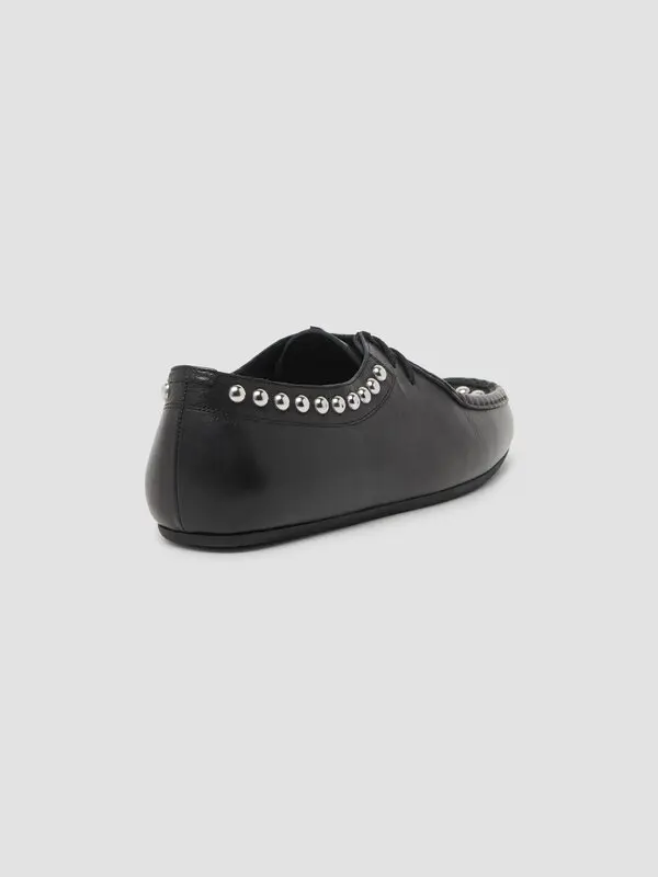 JIL SANDER Studded Lace-up Leather Shoes