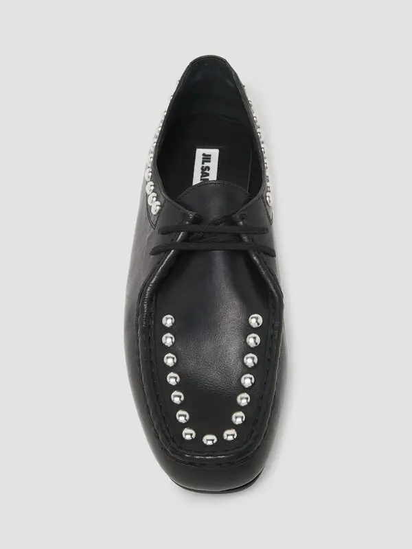 JIL SANDER Studded Lace-up Leather Shoes
