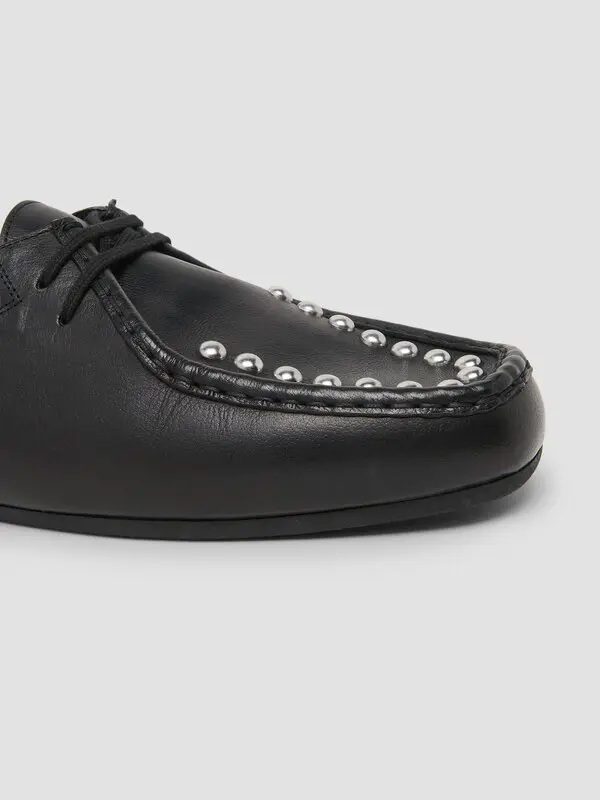 JIL SANDER Studded Lace-up Leather Shoes