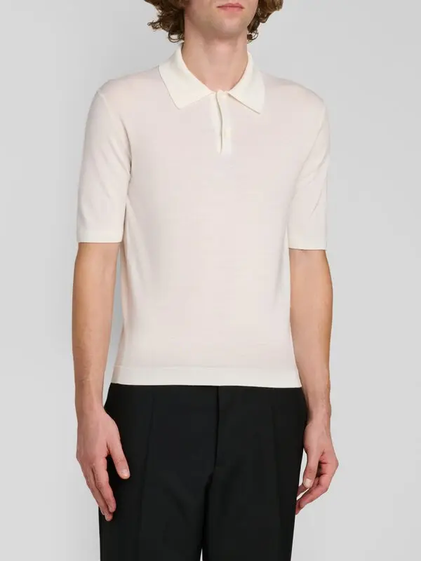 JIL SANDER Fine Wool Polo Shirt