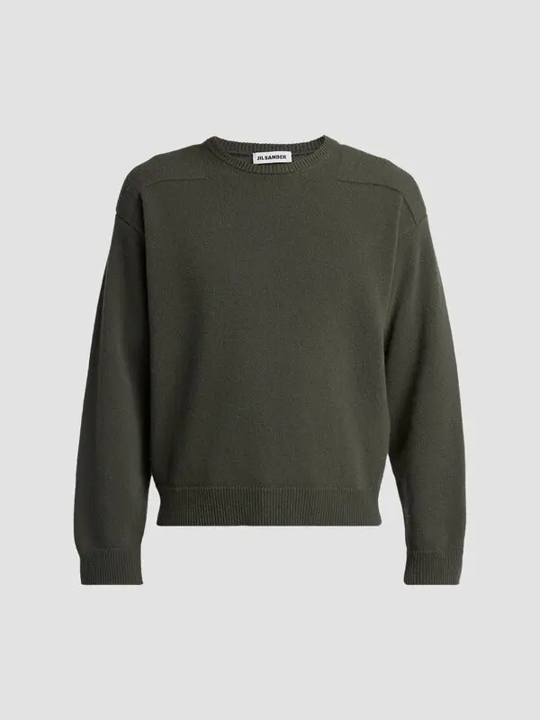 JIL SANDER Saddle Shoulder Wool-blend Sweater