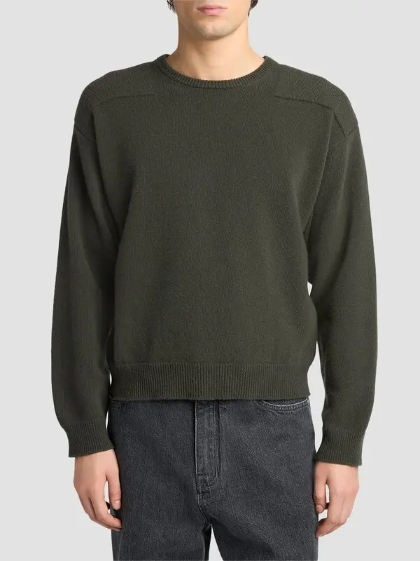 JIL SANDER Saddle Shoulder Wool-blend Sweater