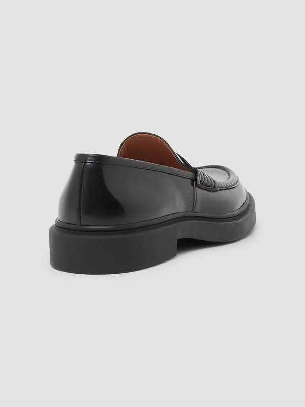 JIL SANDER Leather Penny Loafers