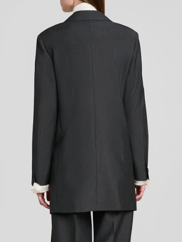 JIL SANDER Wool-mohair Single-breasted Jacket