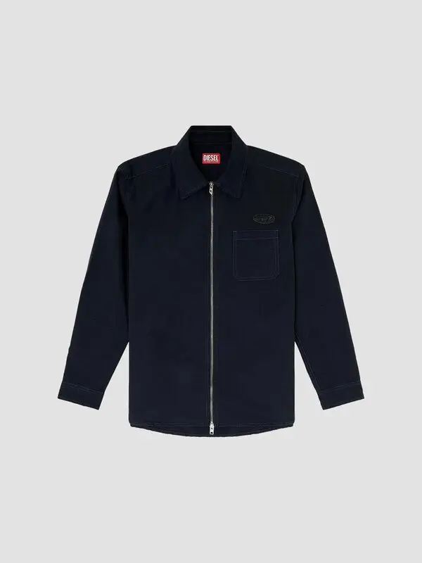DIESEL® Alias Logo Zip-front Shirt Jacket