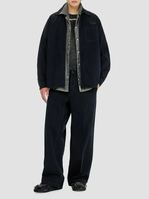 DIESEL® Alias Logo Zip-front Shirt Jacket