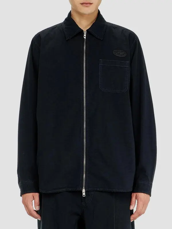 DIESEL® Alias Logo Zip-front Shirt Jacket
