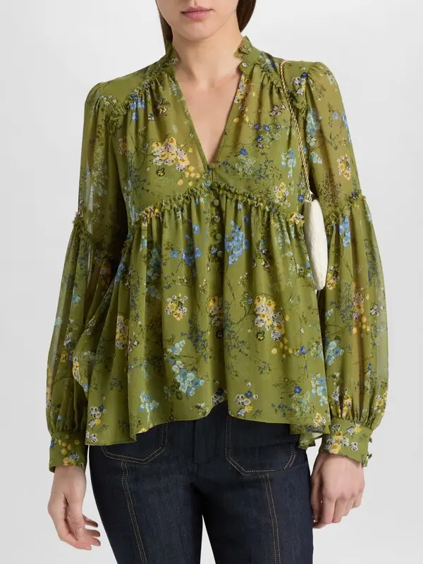 Cinq À Sept Windswept Floral Edeline Top