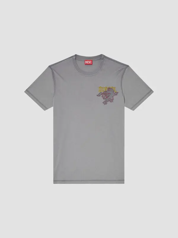 DIESEL® Logo-embroidered Cotton Jersey T-shirt