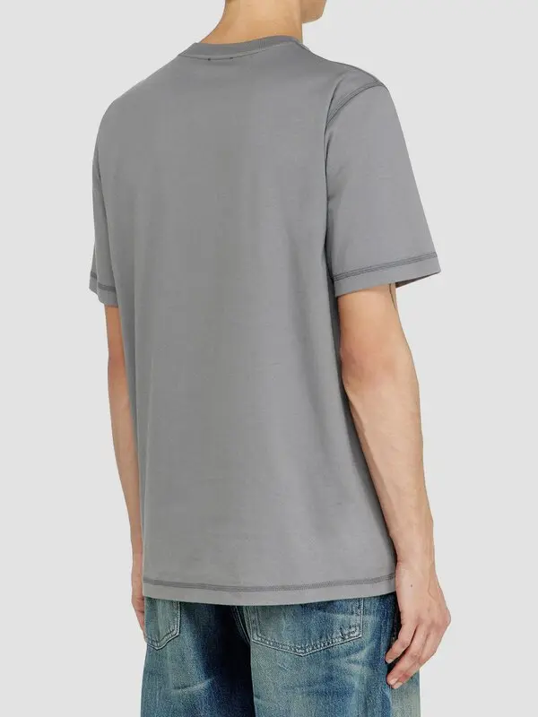DIESEL® Logo-embroidered Cotton Jersey T-shirt