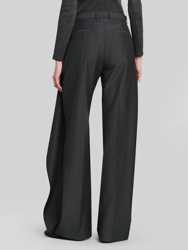 JIL SANDER Asymmetric Ruffle Wool-mohair Trousers