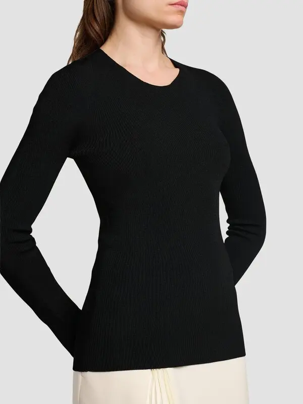 JIL SANDER Rib-knit Crewneck Sweater
