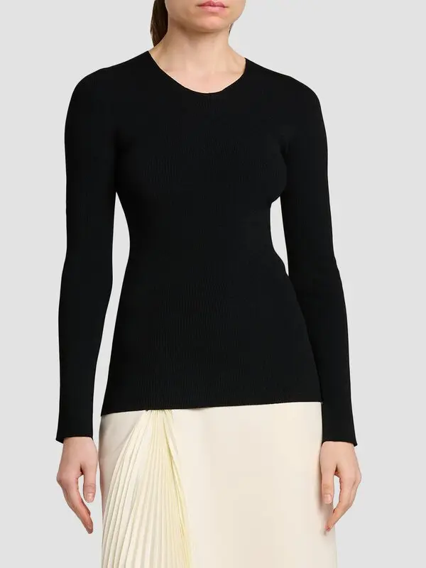 JIL SANDER Rib-knit Crewneck Sweater