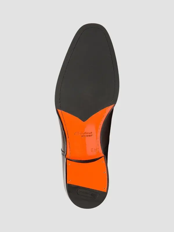 Santoni Archer Leather Oxfords - Dark Brown