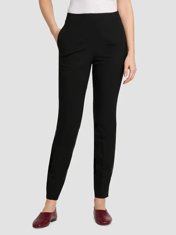 JIL SANDER Stretch-wool Darted Flat-front Trousers
