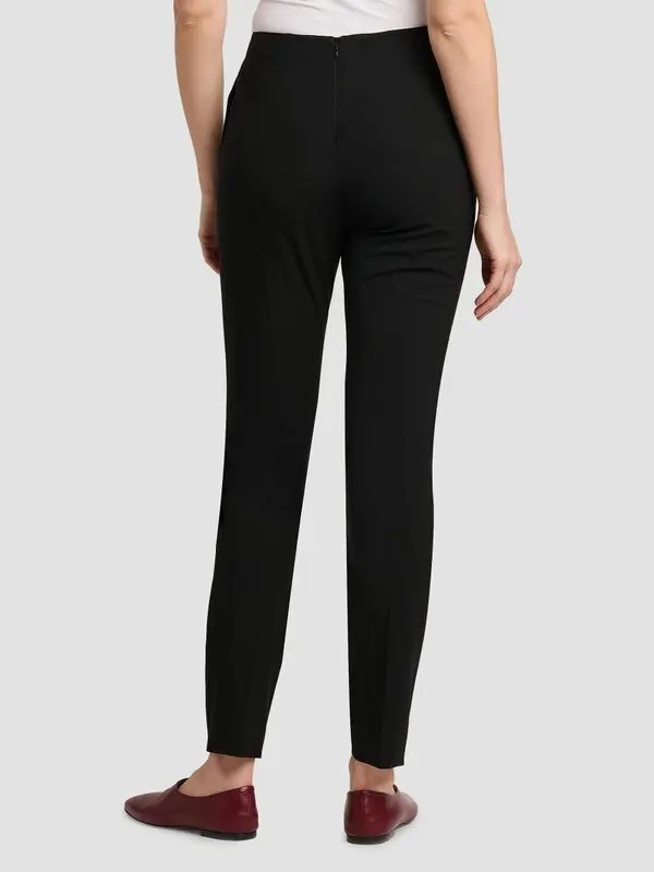 JIL SANDER Stretch-wool Darted Flat-front Trousers